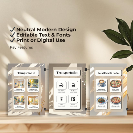 Airbnb Welcome Book Canva Template Editable Host Binder Printable House ...