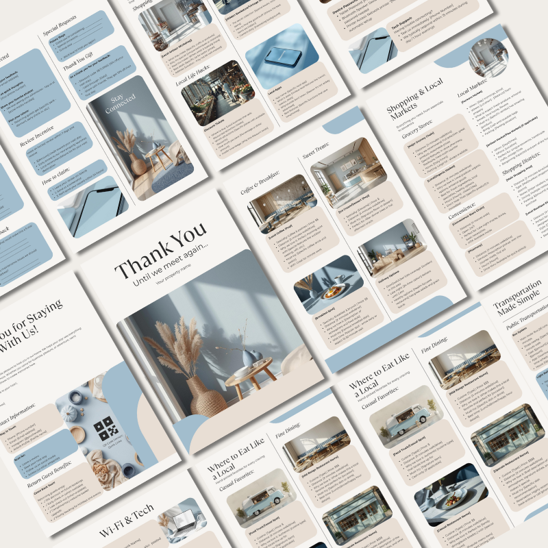Airbnb Welcome Book Canva Template 21 Pages, Canva Editable, VRBO Host ...