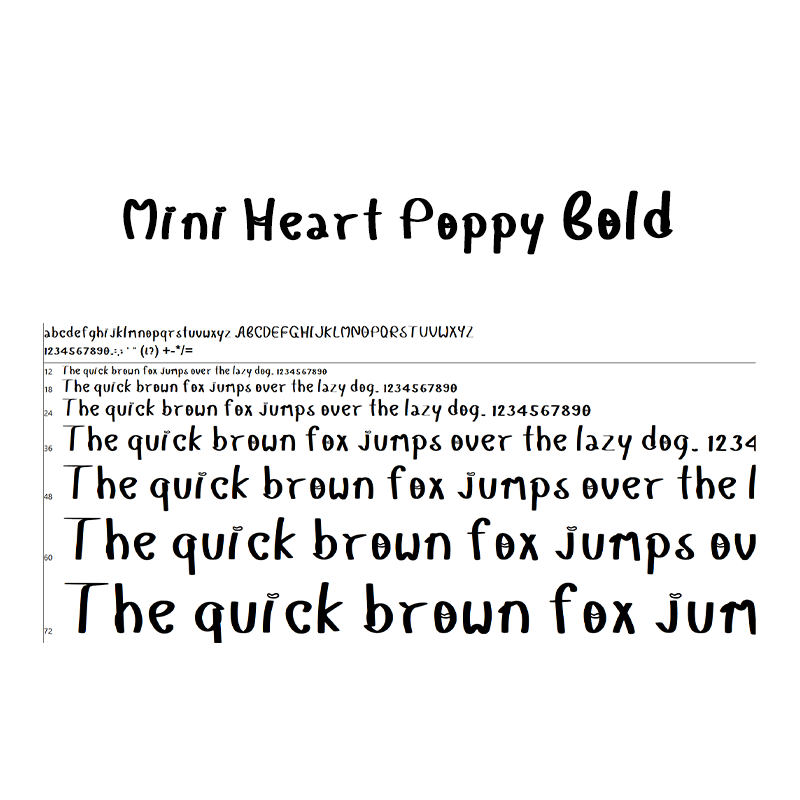 Mini Heart Poppy - Font