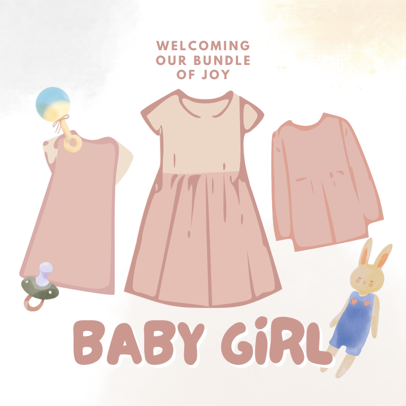 10 Adorable Baby Girl Dress Set: Minimal, Pastel Colors & Cute Vector ...
